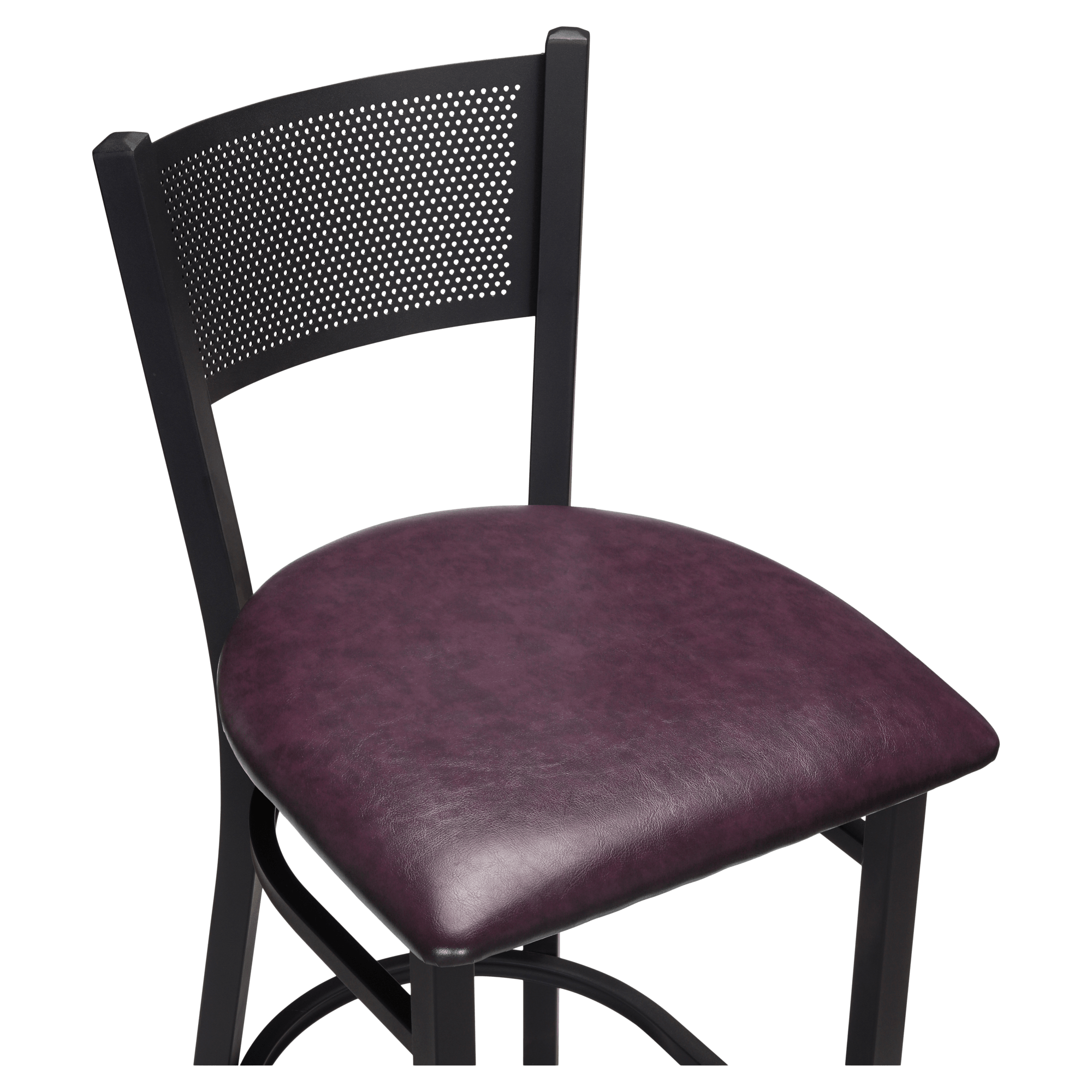 Metal Checker Back Bar Stool