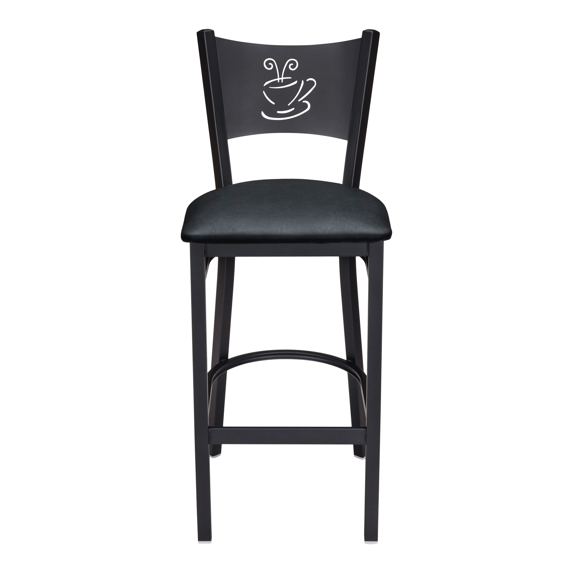 Coffee Cup Metal Bar Stool