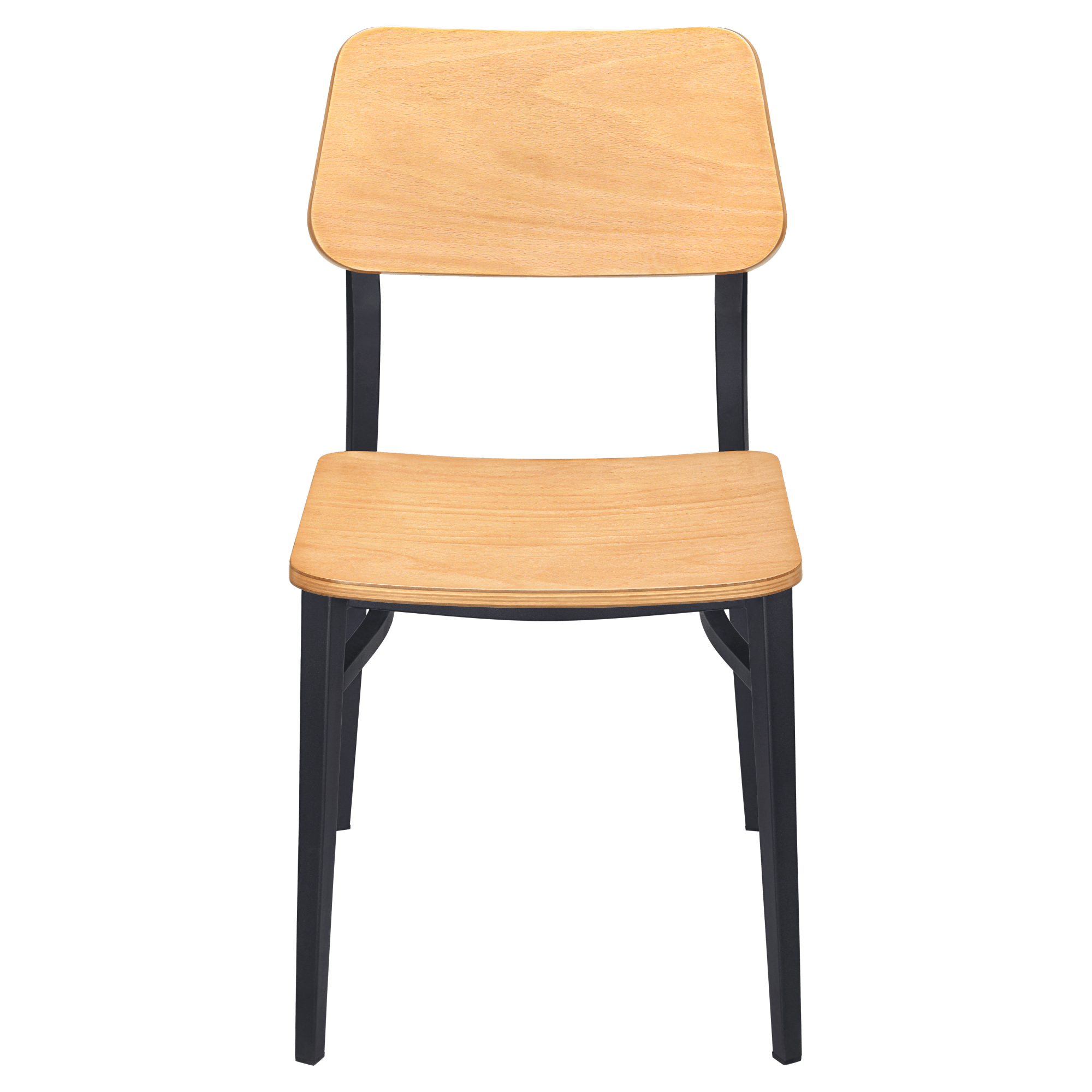 Luca Metal Chair with Wood Back