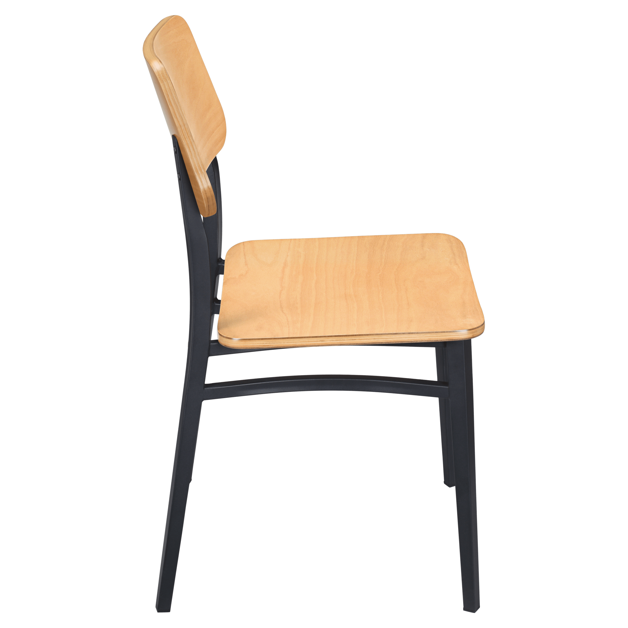 Luca Metal Chair with Wood Back