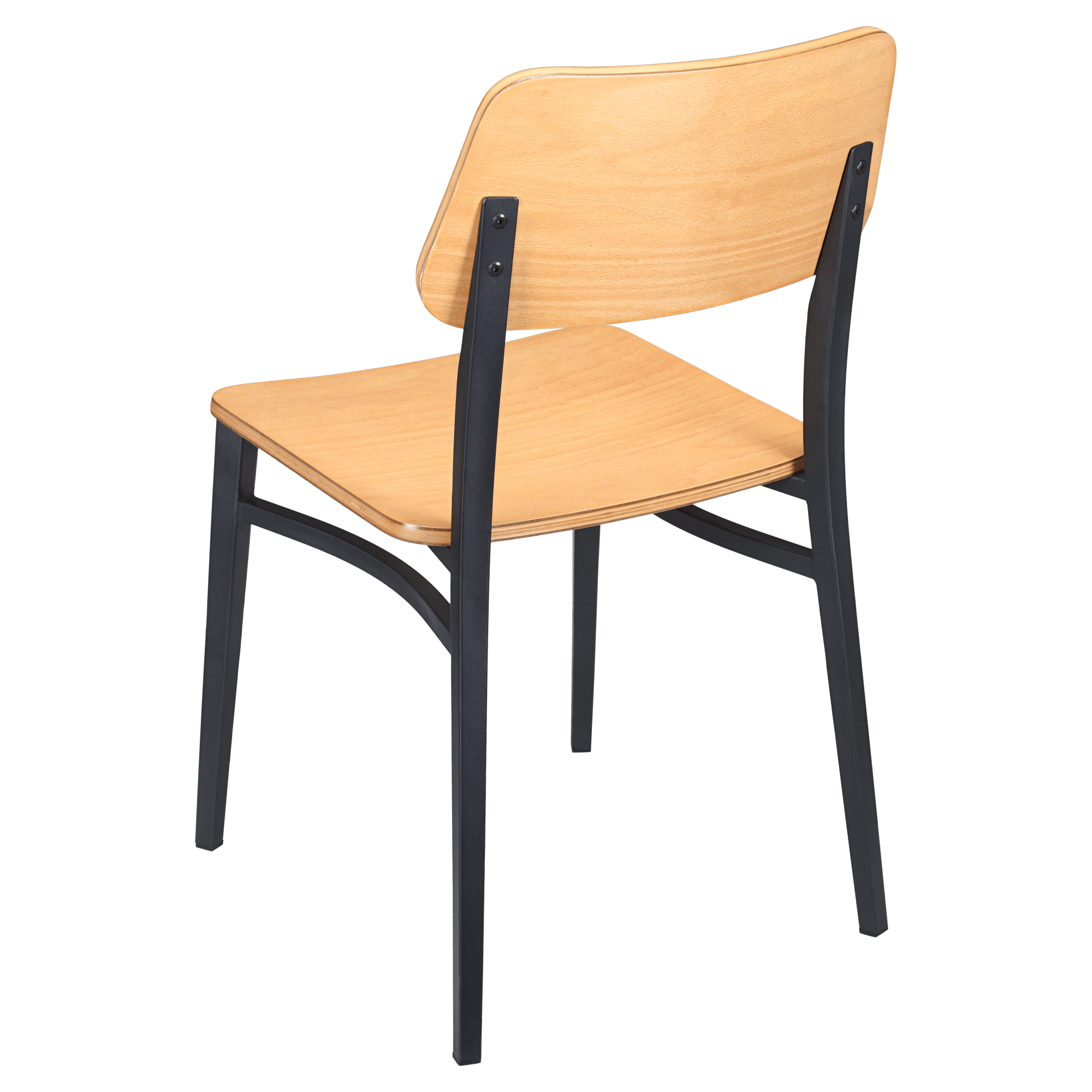 Luca Metal Chair with Wood Back