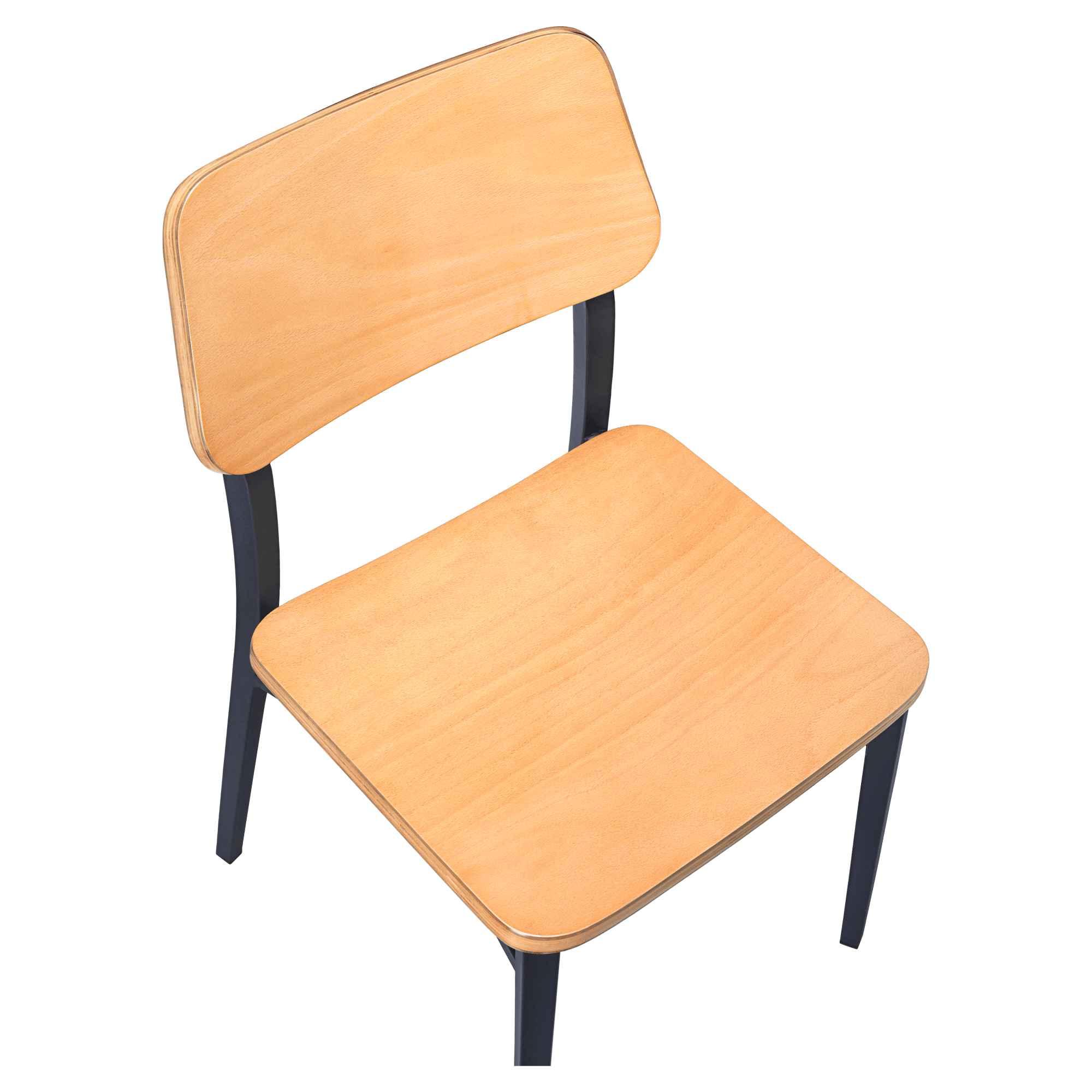 Luca Metal Chair with Wood Back