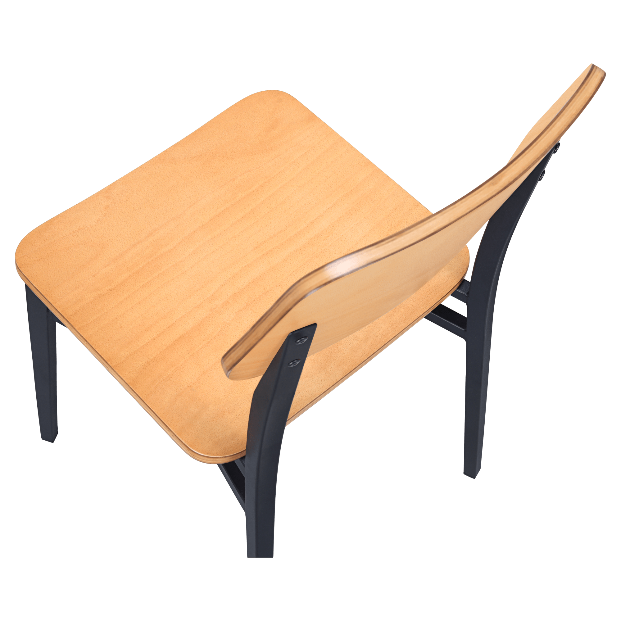 Luca Metal Chair with Wood Back