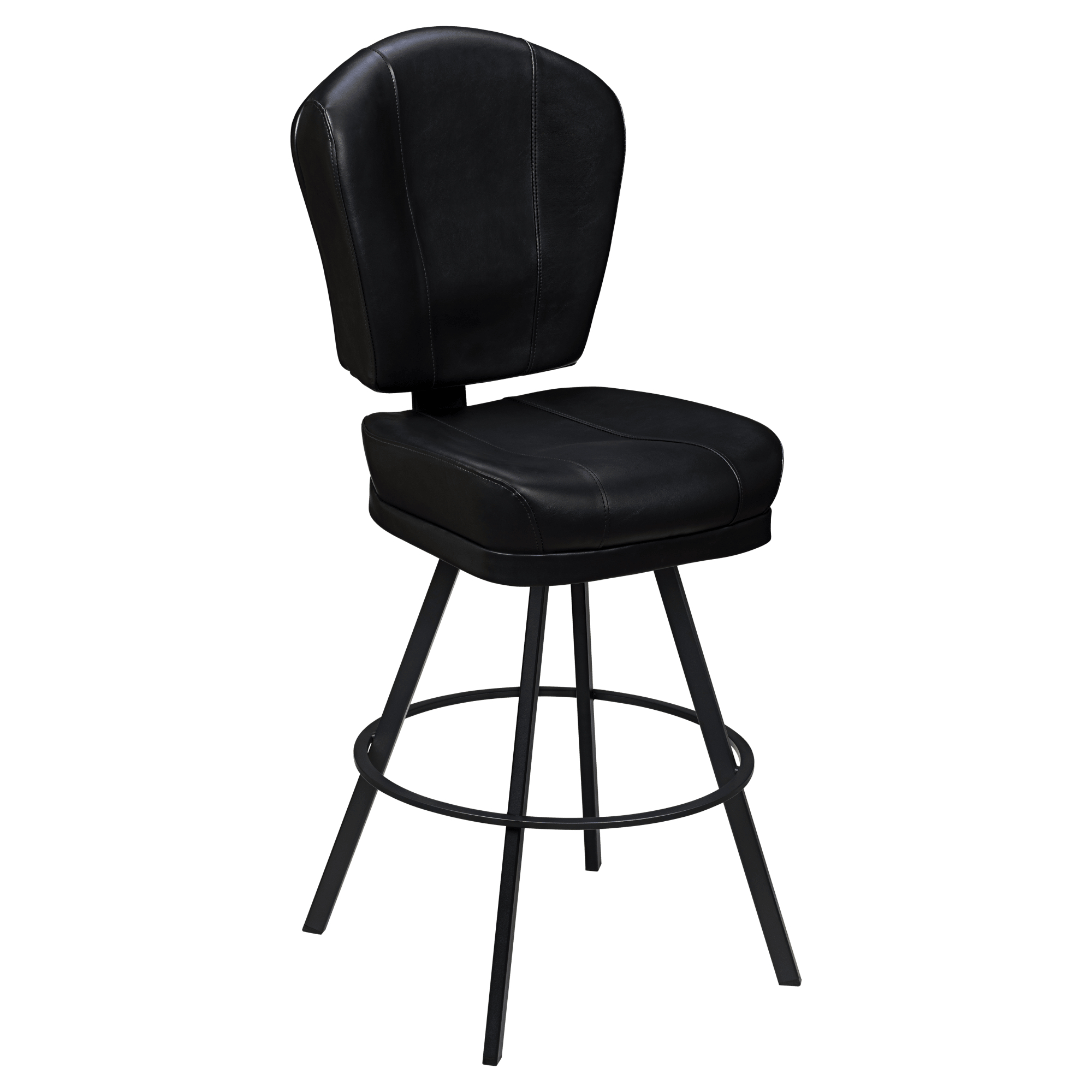 Lusso 3-Channel Premium Casino Bucket Bar Stool with Circular Frame