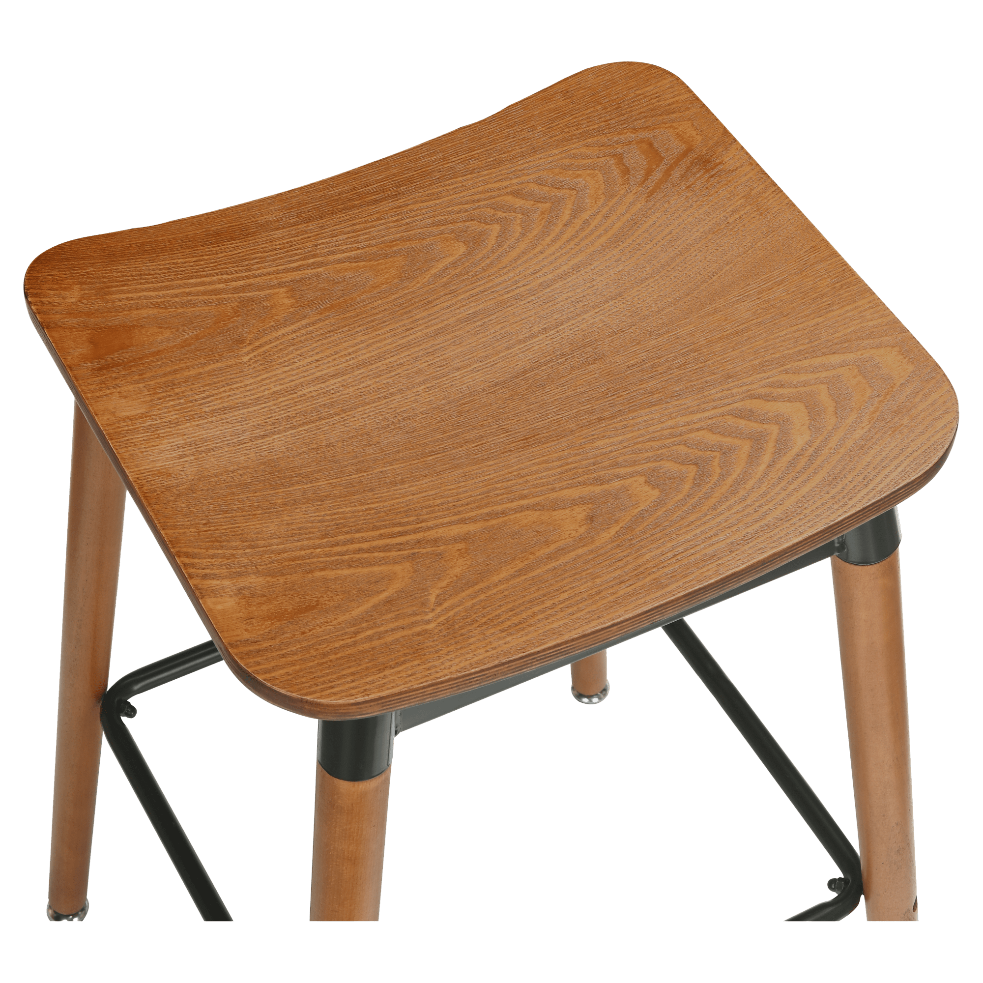 Slate Black Backless Bar Stool