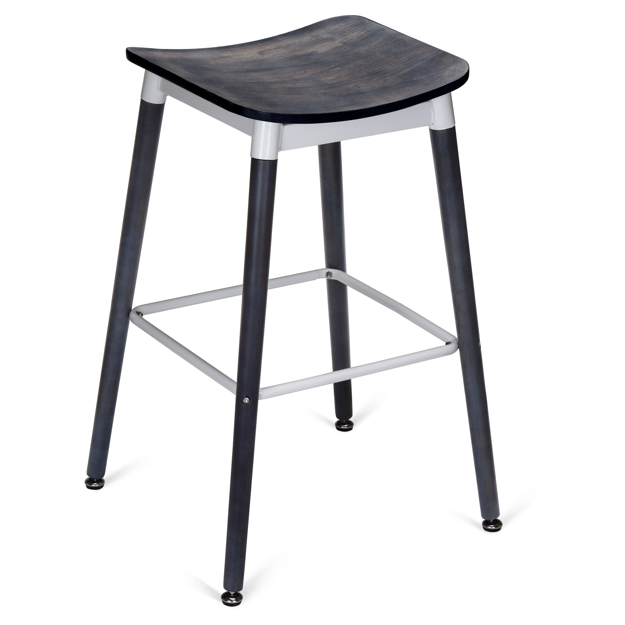 Slate White Backless Bar Stool