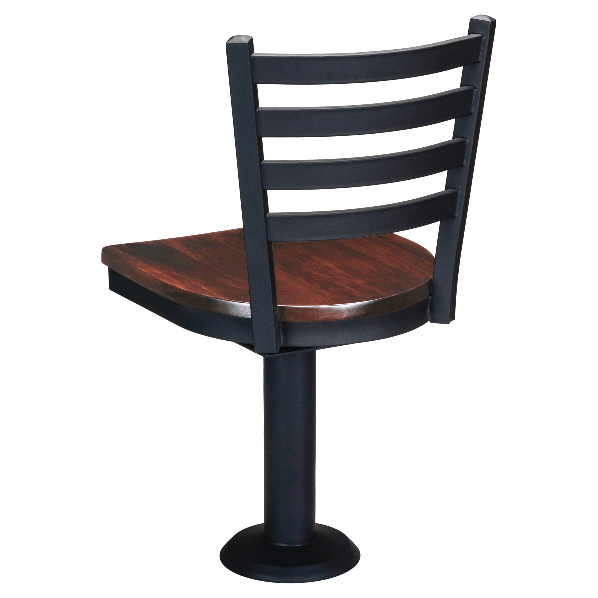 Ladder Back Bolt Down Swivel Metal Chair