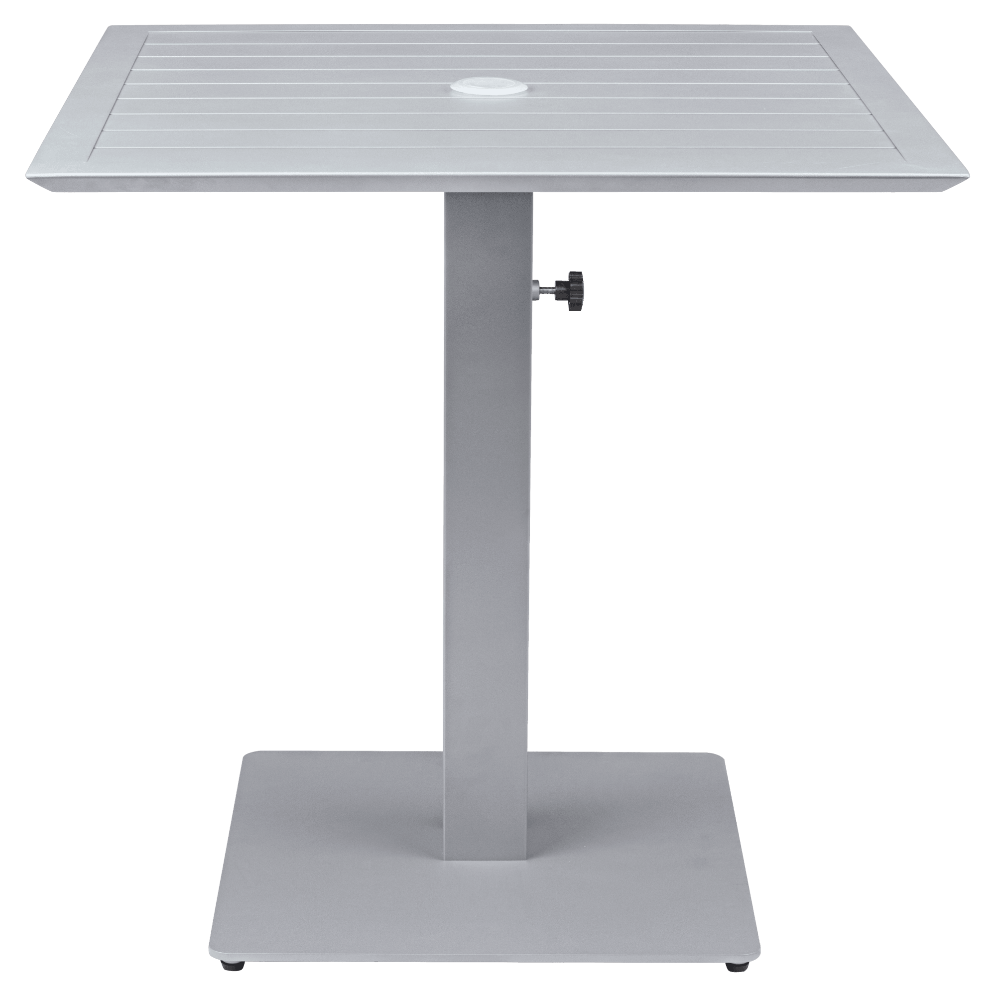 Ella Table Set in Titanium Gray with Umbrella Base