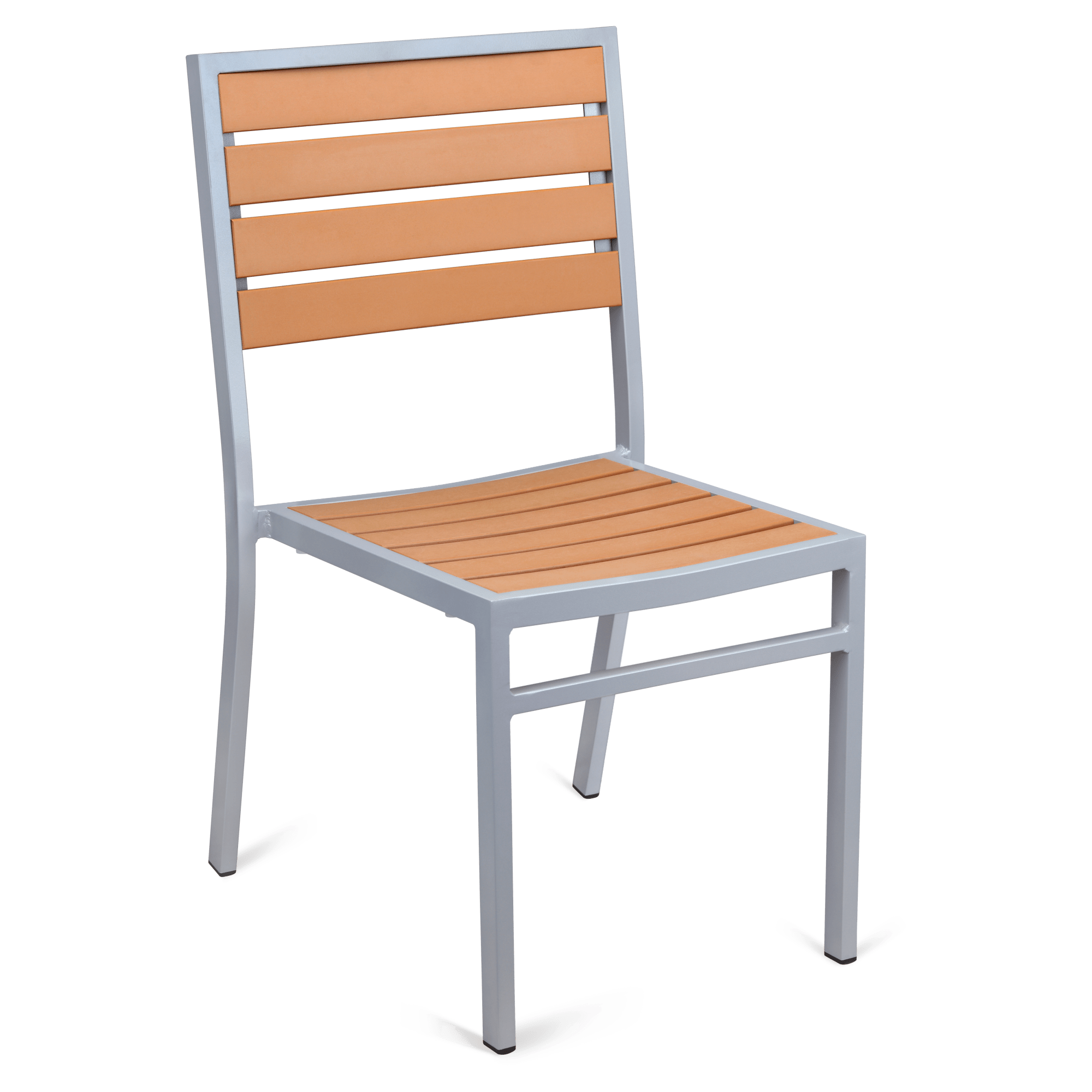 Set of Grey Heavy Duty Aluminum Side Chairs with Table