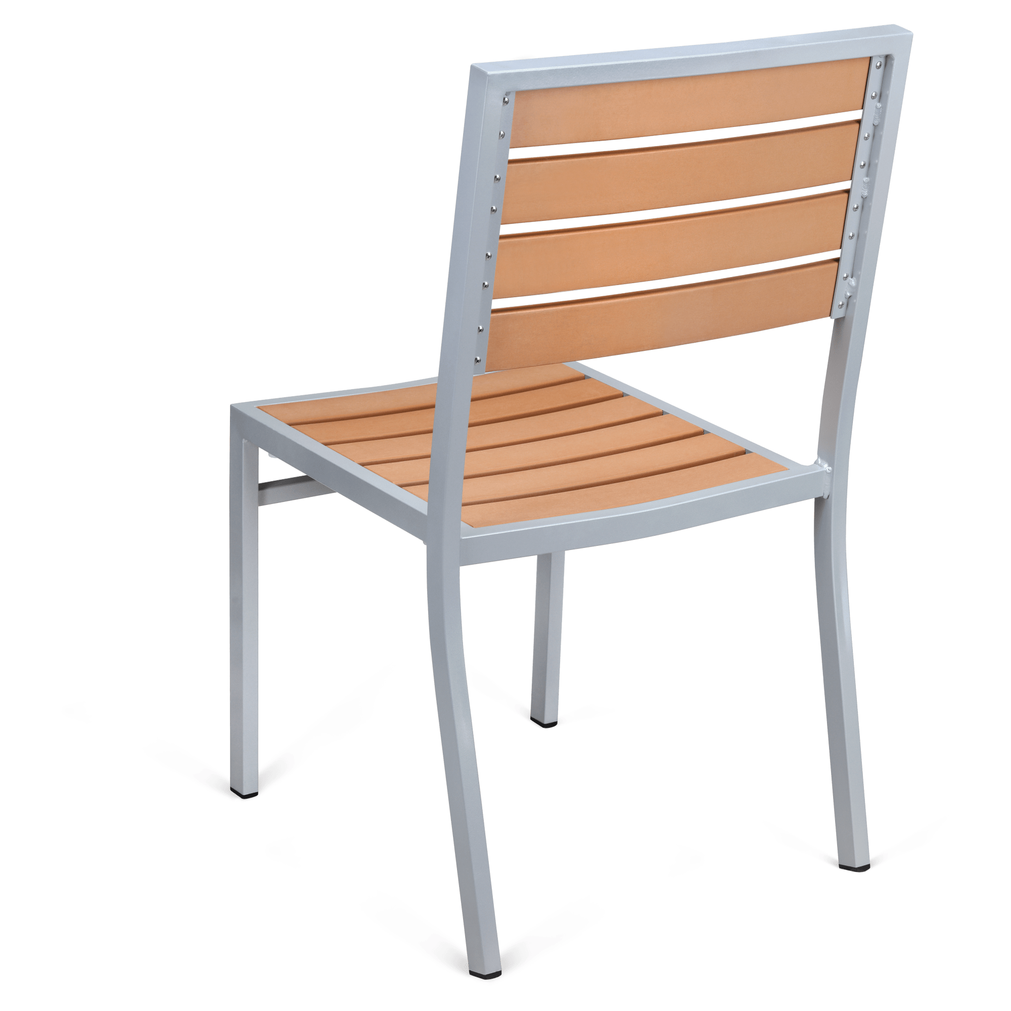 Set of Grey Heavy Duty Aluminum Side Chairs with Table