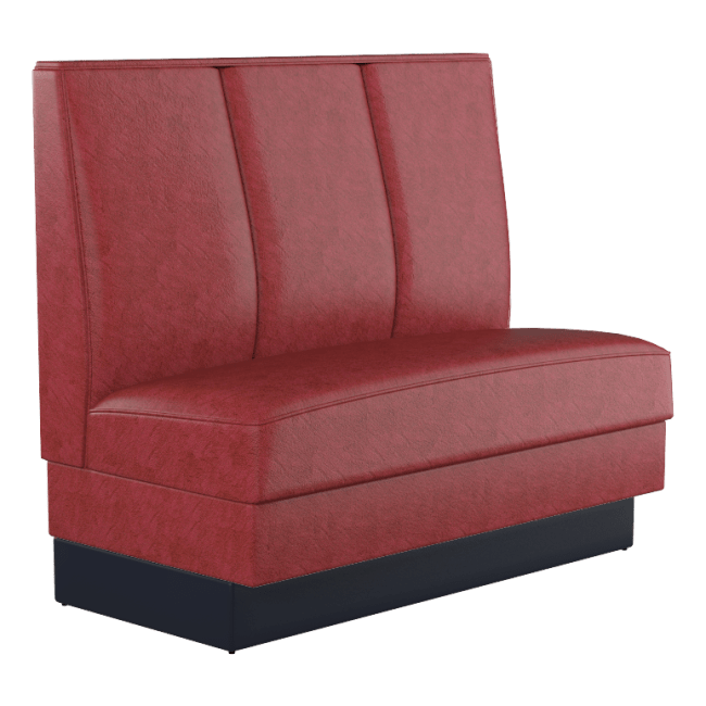 3 Channels Back Restaurant Booth with Padded Base