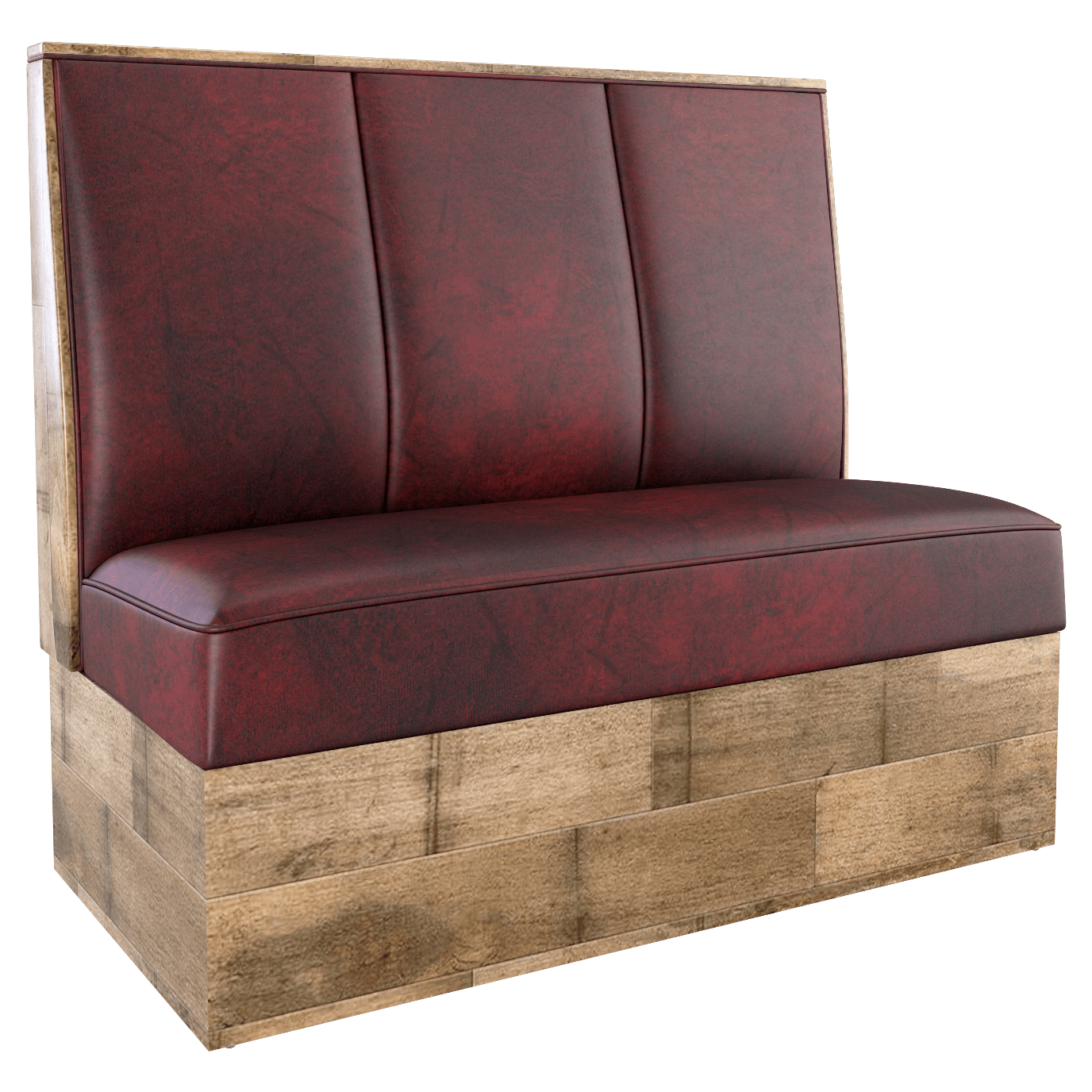 3 Channels Back Restaurant Booth with Laminate Base