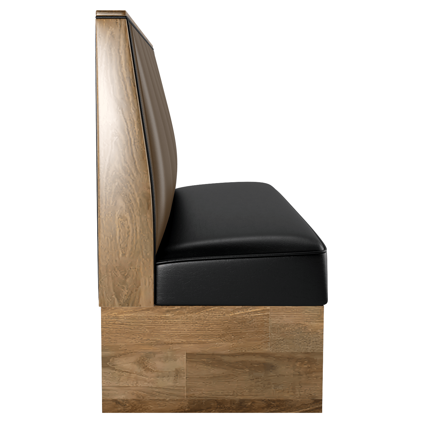 6 Channels Back Restaurant Booth with Laminate Base