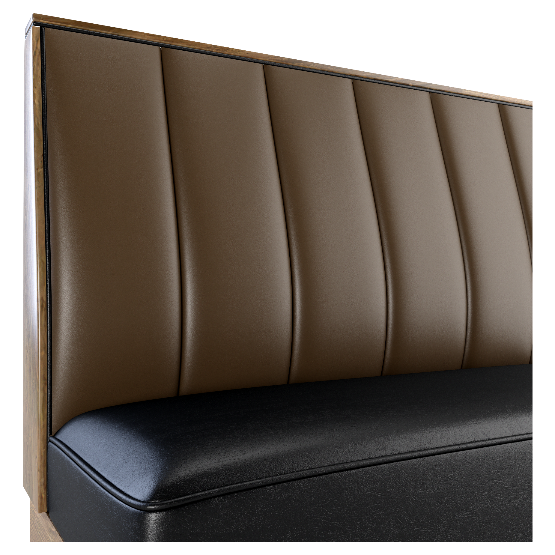 6 Channels Back Restaurant Booth with Laminate Base