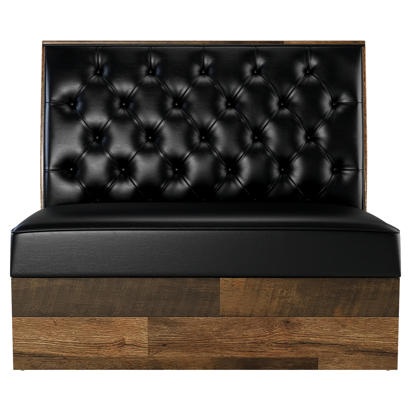 Button Tufted Back Restaurant Booth with Laminate Base