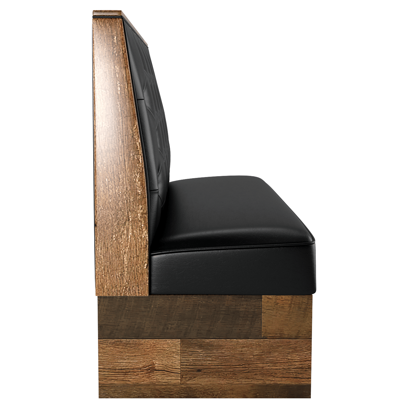 Button Tufted Back Restaurant Booth with Laminate Base