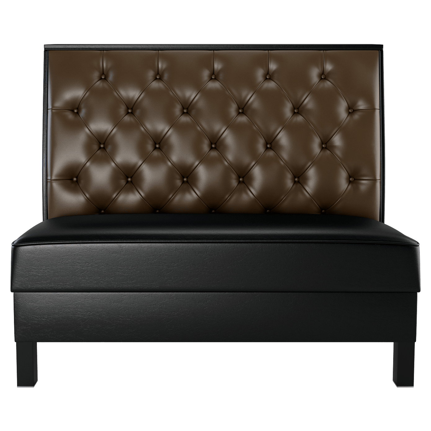 Button Tufted Back Restaurant Booth with Metal Legs