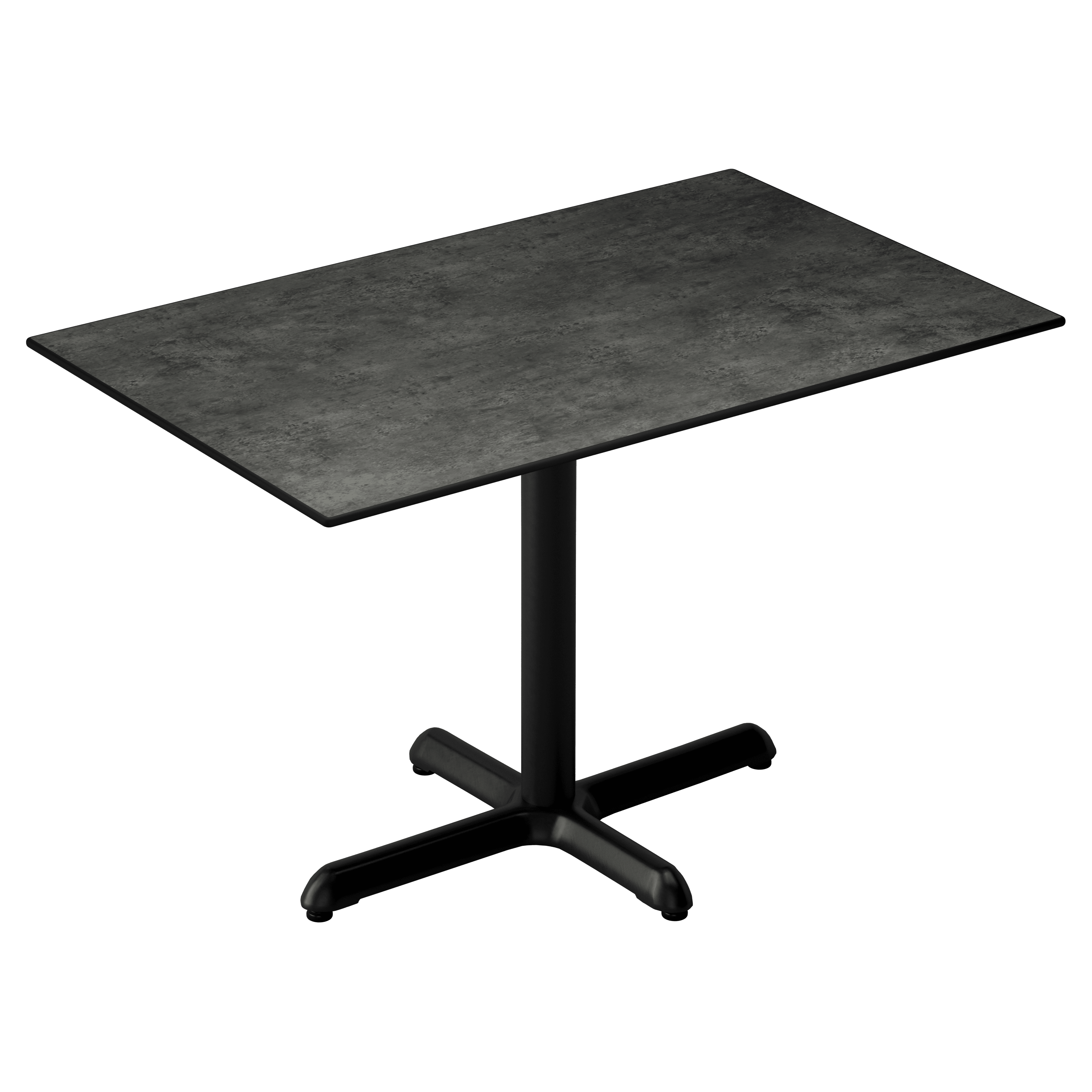 Dark Stone Look Outdoor Resin Table Top with Phenolic Edge
